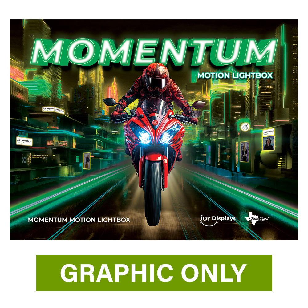 GRAPHIC ONLY - Momentum Motion Lightbox - 10ft X 7.4ft Dynamic Backlit