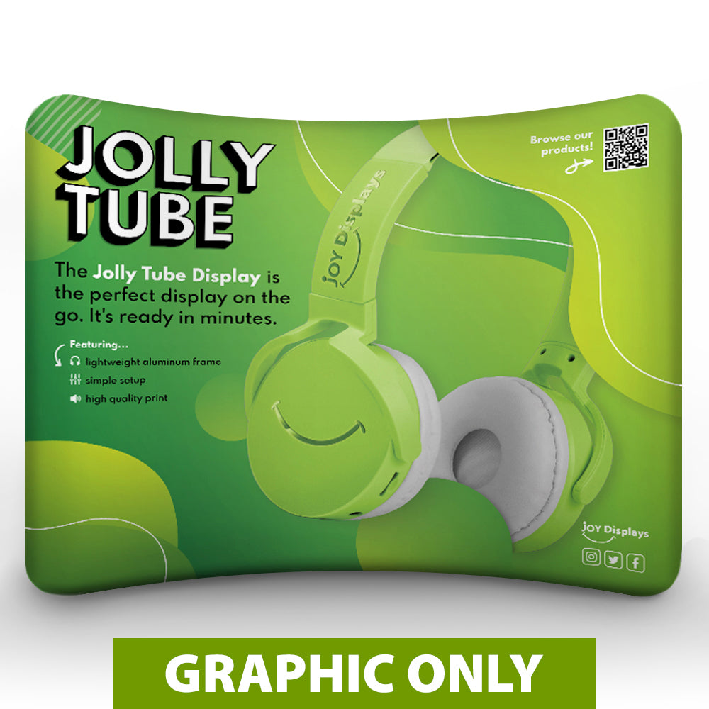 GRAPHIC ONLY - 6 Ft. Jolly Tube Display - Curved Tabletop Replacement – Joy Displays
