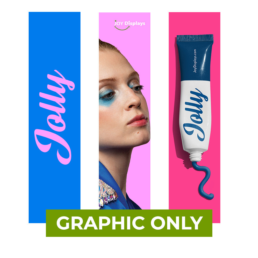 GRAPHIC ONLY - Non-Backlit Jolly Triangle Exhibit Tower - Replacement