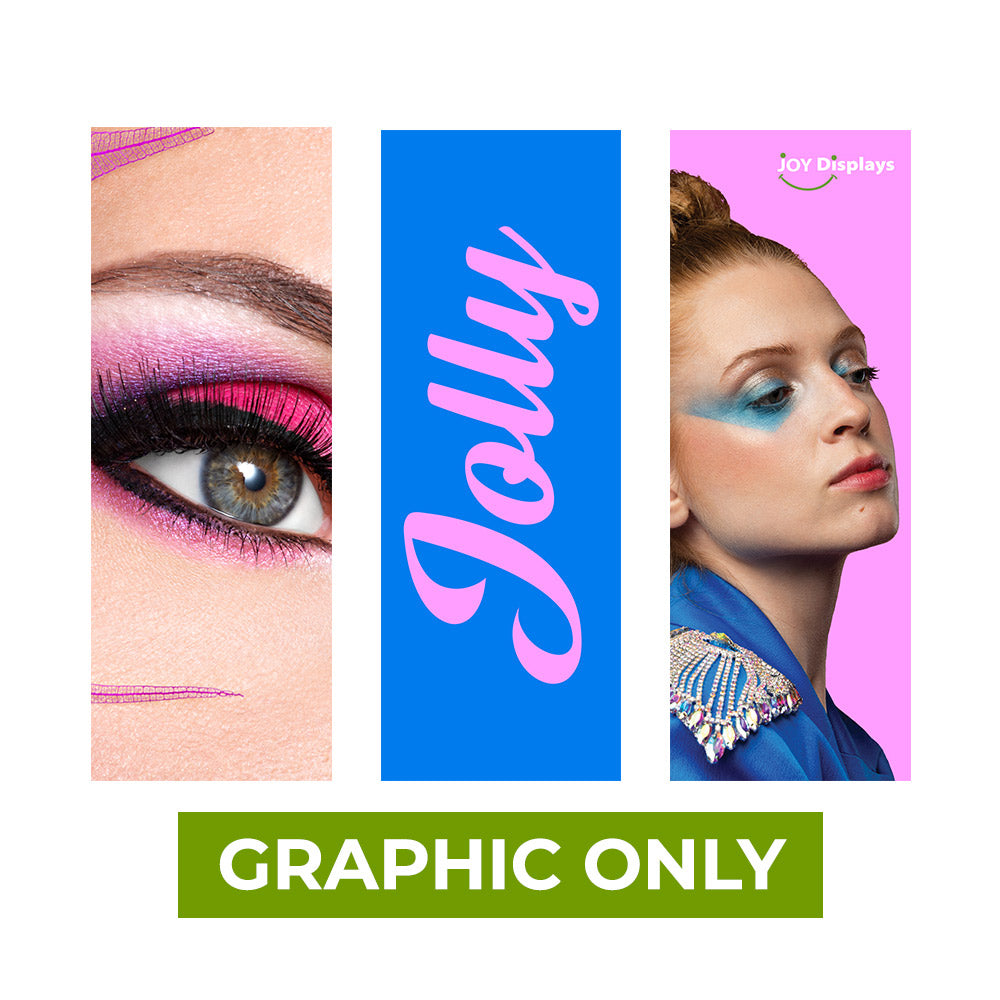 GRAPHIC ONLY - Non-Backlit Jolly Triangle Exhibit Tower - Replacement