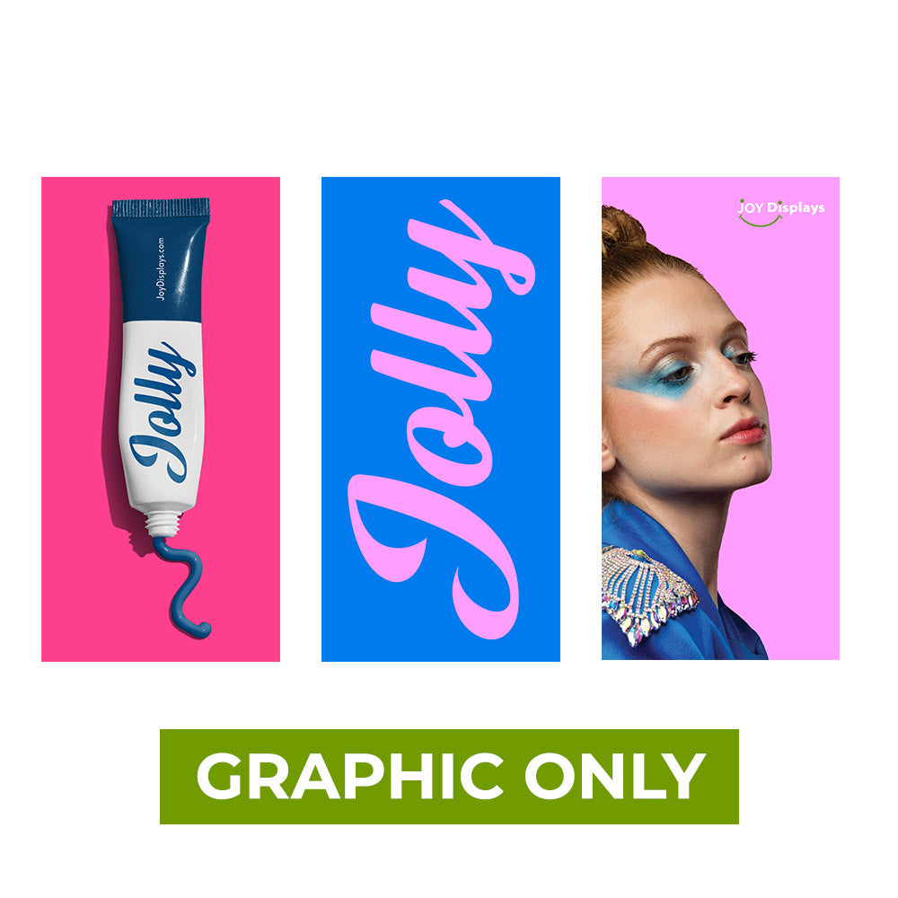 GRAPHIC ONLY - Non-Backlit Jolly Triangle Exhibit Tower - Replacement