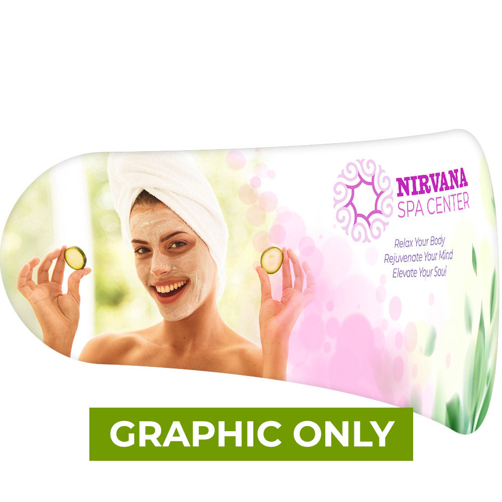 GRAPHIC ONLY - 20 Ft. EZ Tube Kicktail Single-Sided White Back Fabric