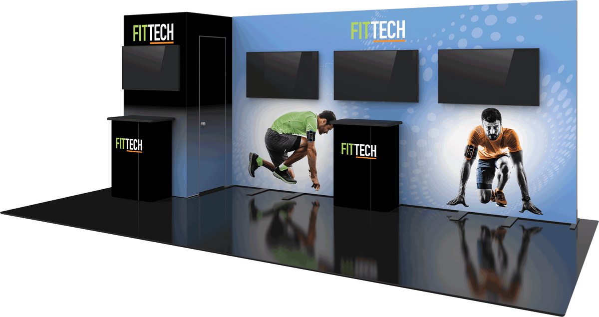 20ft Hybrid Pro 25 Trade Show Exhibit Backwall – Joy Displays