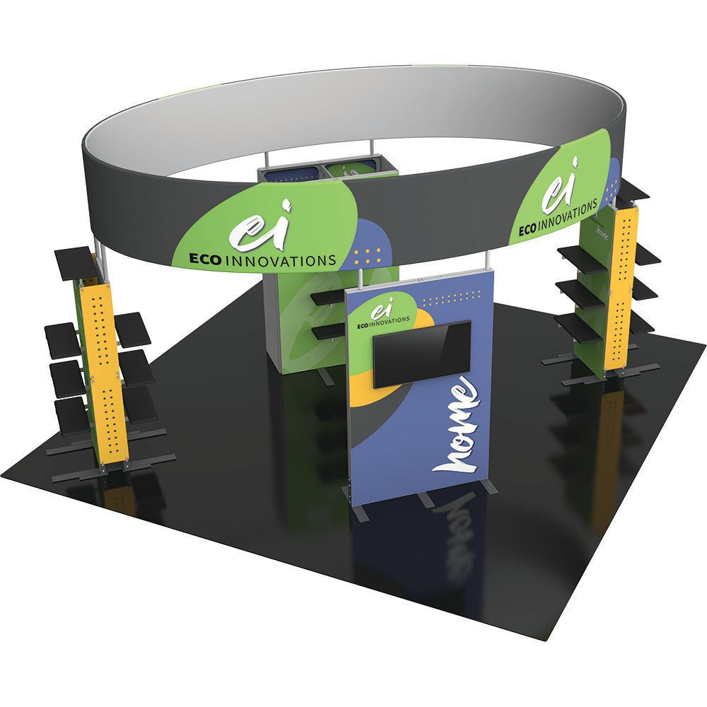 20X20 Trade Show Exhibit - Island Booth Hybrid Pro 32 – Joy Displays