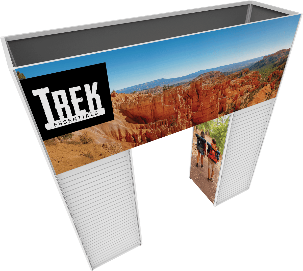 MODIFY Four Sided Arch and Two Slated Stands - 148"W x 144"H - Product