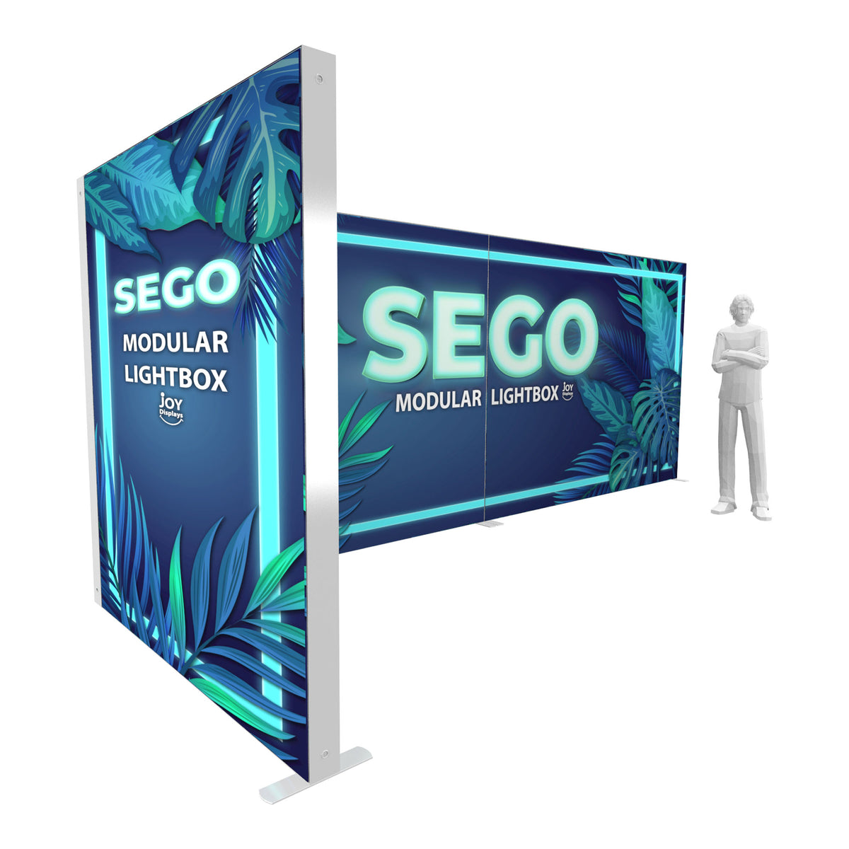 BACKLIT Exhibit - 20ft x 7.4ft SEGO Lightbox L-Shape Exhibit - Configu ...