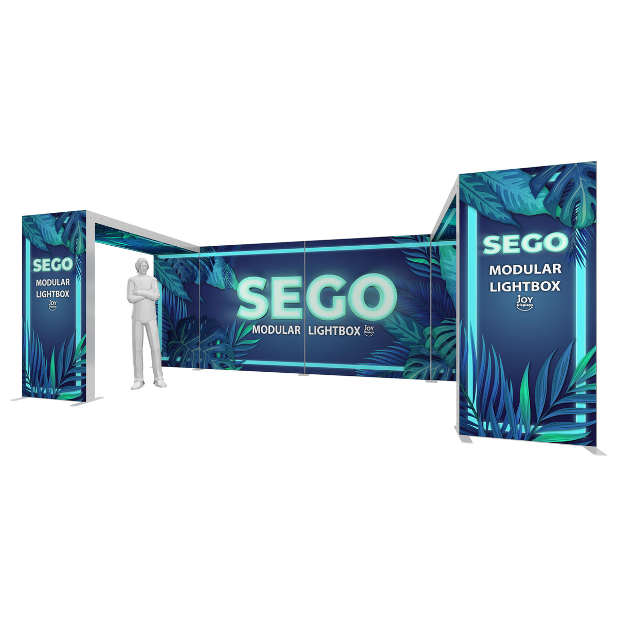 BACKLIT - 20ft x 7.4ft SEGO Trade Show Booth Double-Sided Lightbox - C ...
