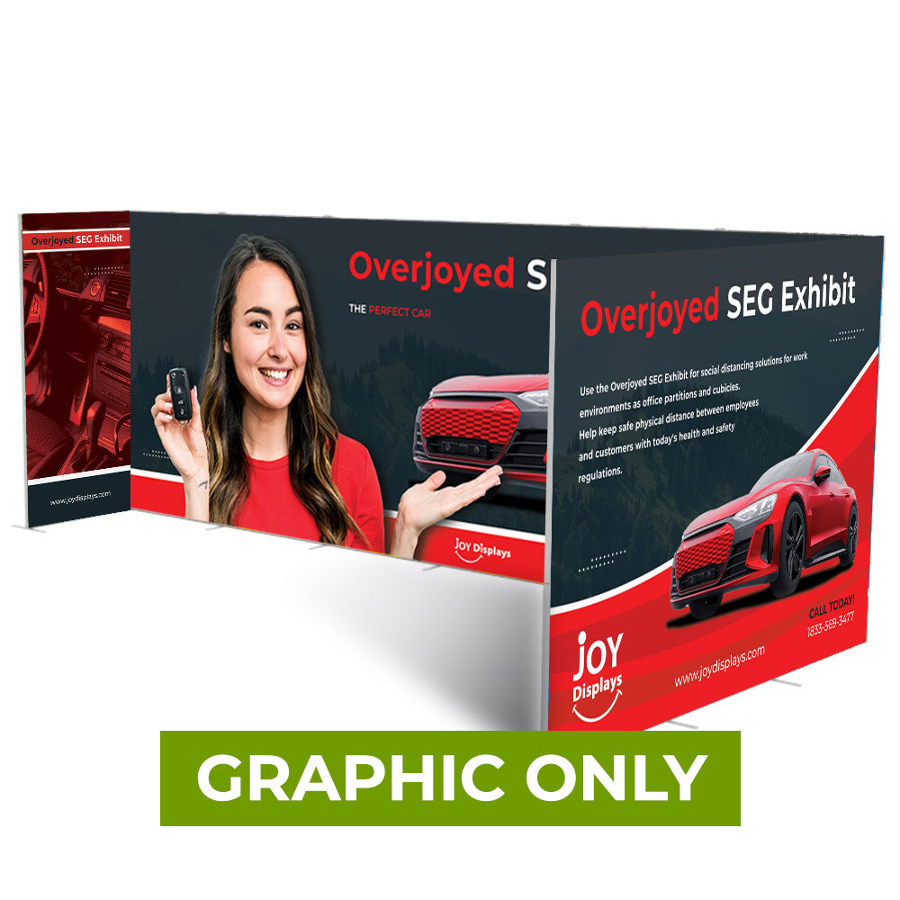 GRAPHIC ONLY - 20 Ft X 7.5 Ft - Overjoyed SEG Tradeshow Booth E - Repl