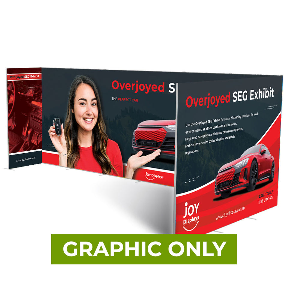 GRAPHIC ONLY - 20 Ft X 7.5 Ft - Overjoyed SEG Tradeshow Booth E - Repl