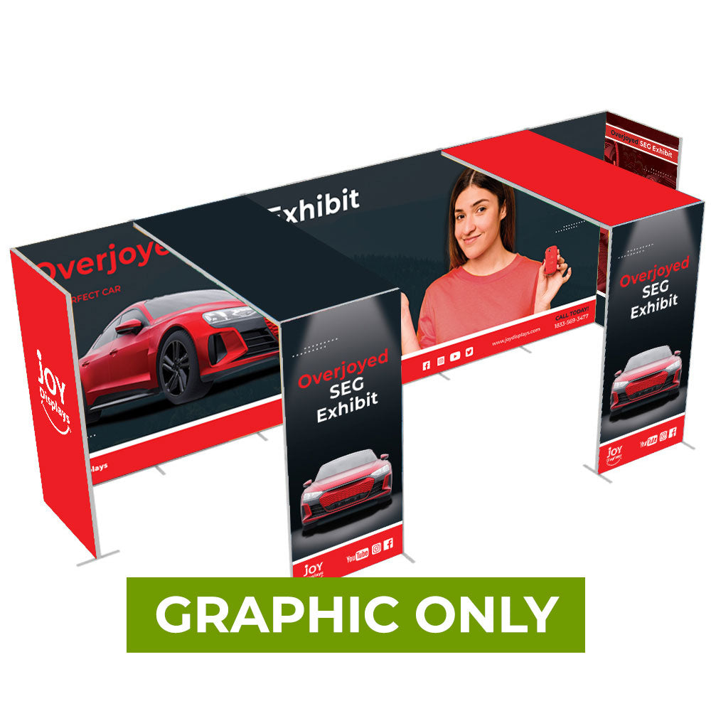 GRAPHIC ONLY - 20 Ft X 7.5 Ft - Overjoyed SEG Tradeshow Booth H - Repl