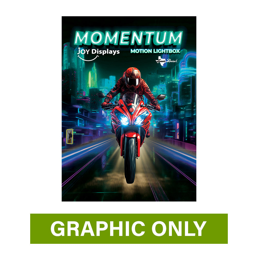 GRAPHIC ONLY - Momentum Motion Lightbox - 5ft X 7.4ft Dynamic Backlit
