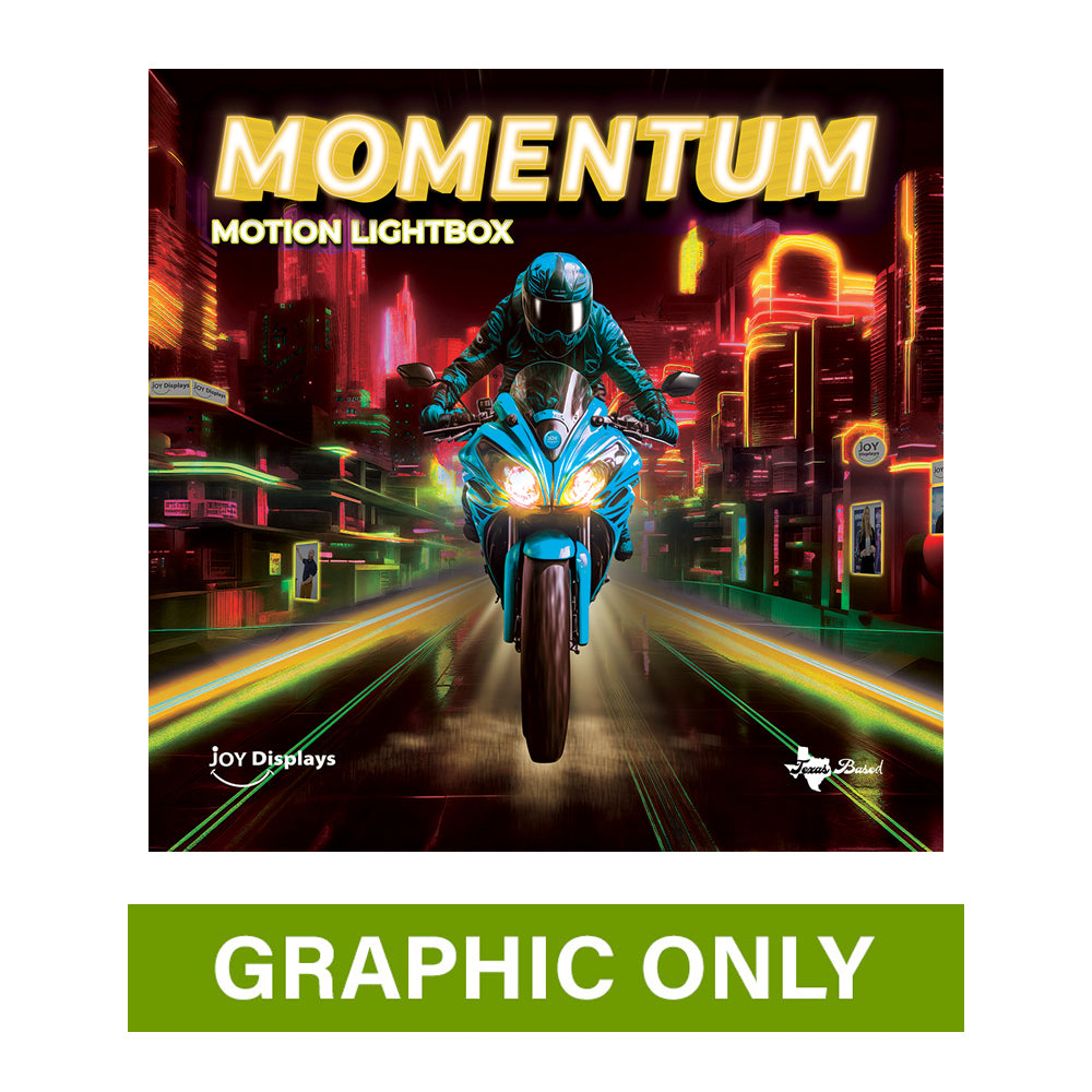 GRAPHIC ONLY - Momentum Motion Lightbox - 8ft X 7.4ft Dynamic Backlit