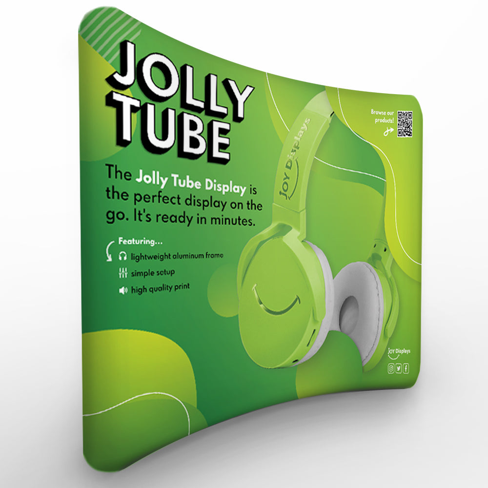 10 Ft. Jolly Tube Display - Curved Trade Show Exhibit Booth – Joy Displays