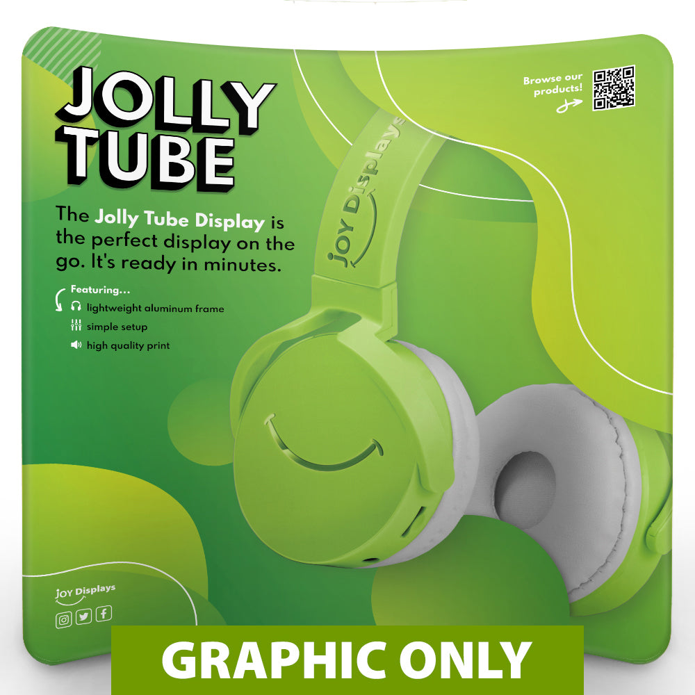GRAPHIC ONLY - 8 Ft. Jolly Tube Display - Curved Tabletop Replacement