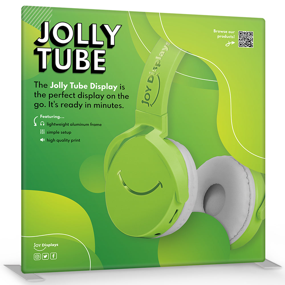 8 Ft. Jolly Tube Display - Straight Trade Show Exhibit Booth – Joy Displays