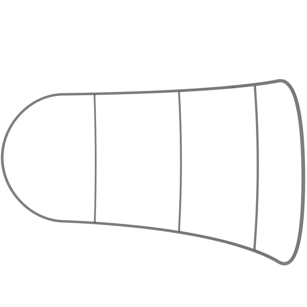 20 Ft. EZ Tube Kicktail Single-Sided White Back Fabric Display - Curve ...