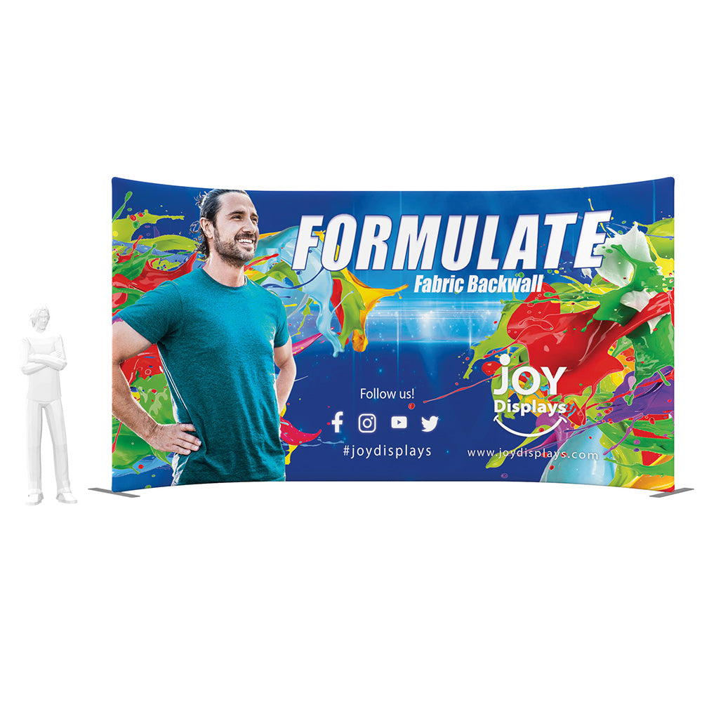 20ft Formulate Master Horizontal Curve 10ft Tall Tradeshow Fabric Back ...