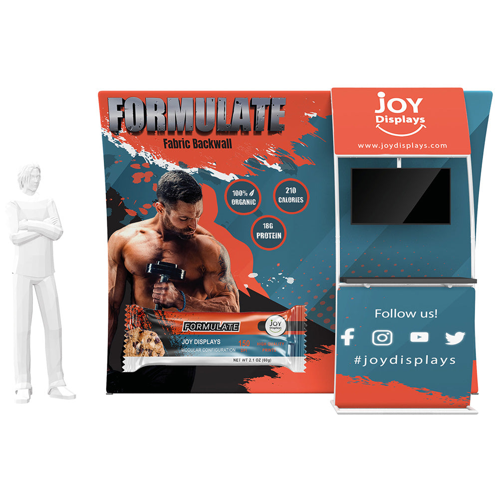 10ft Formulate Master VC7 Vertical Curve Fabric Backwall – Joy Displays