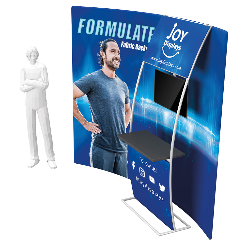 10ft Formulate Master HC6 Horizontal Curve Fabric Backwall