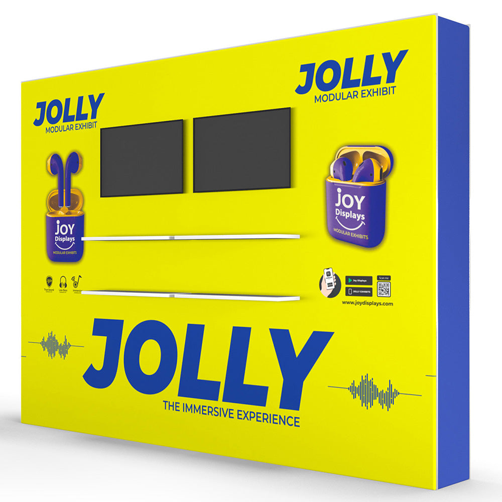 10 Ft. Jolly Exhibit Configuration B - Double-Sided - Monitor Mounts a ...