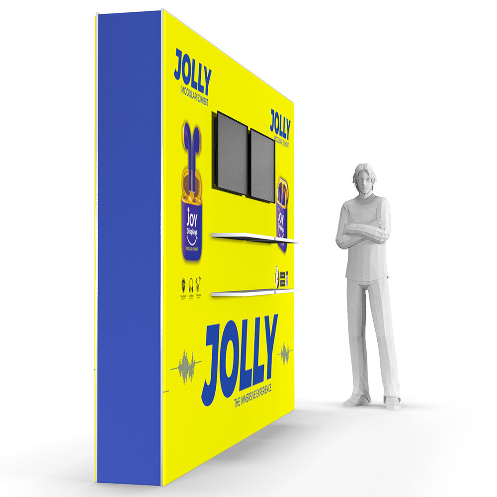 10 Ft. Jolly Exhibit Configuration B - Double-Sided - Monitor Mounts a ...