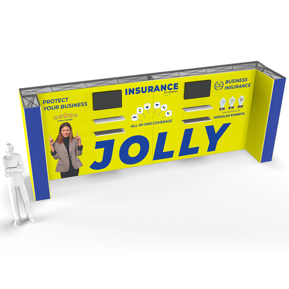 20 Ft. Jolly Exhibit Configuration E w/ Monitor Mount and Shelving - D ...