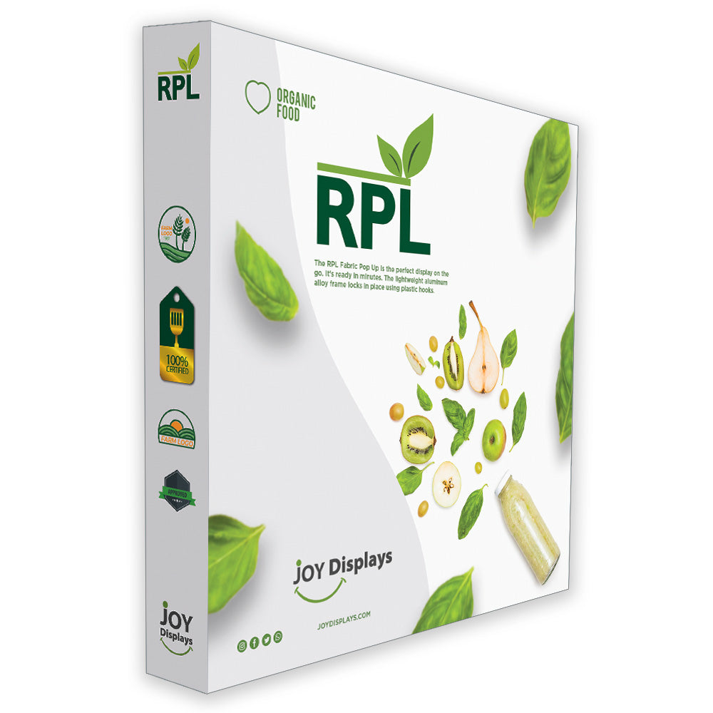 8ft. RPL Fabric Pop Up Display - 89"H Straight Trade Show Exhibit Boot