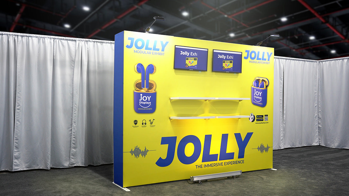 10 Ft. Jolly Exhibit Configuration A - Double-Sided - Monitor Mounts a ...