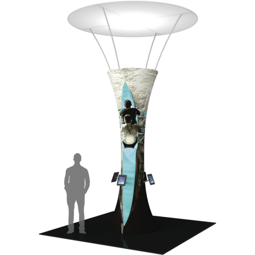 Tall Funnel Tension Fabric Formulate Exhibit Structure – Joy Displays